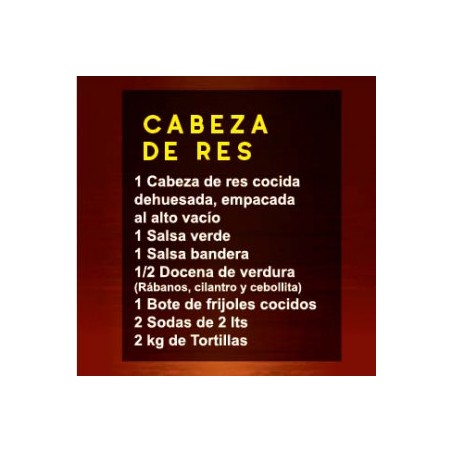 Paq Esp #23 Cabeza de Res (1 Cabeza congelada)